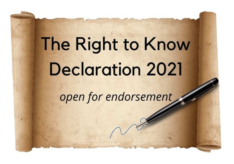 The Right to Know Declaration 2021: Open for endorsement! – Access Info ...